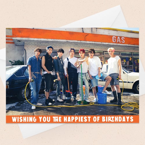 BTS Birthday Card K-pop Greeting Card Digital Download - Etsy