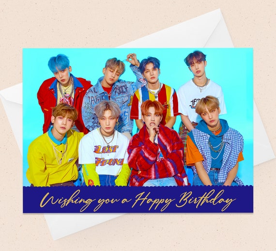 ATEEZ Birthday Card K-pop Greetings Card With Envelope | Etsy UK