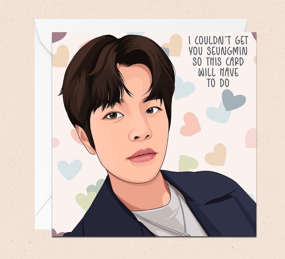Stray Kids Seungmin Greetings Card With Envelope K-pop - Etsy UK