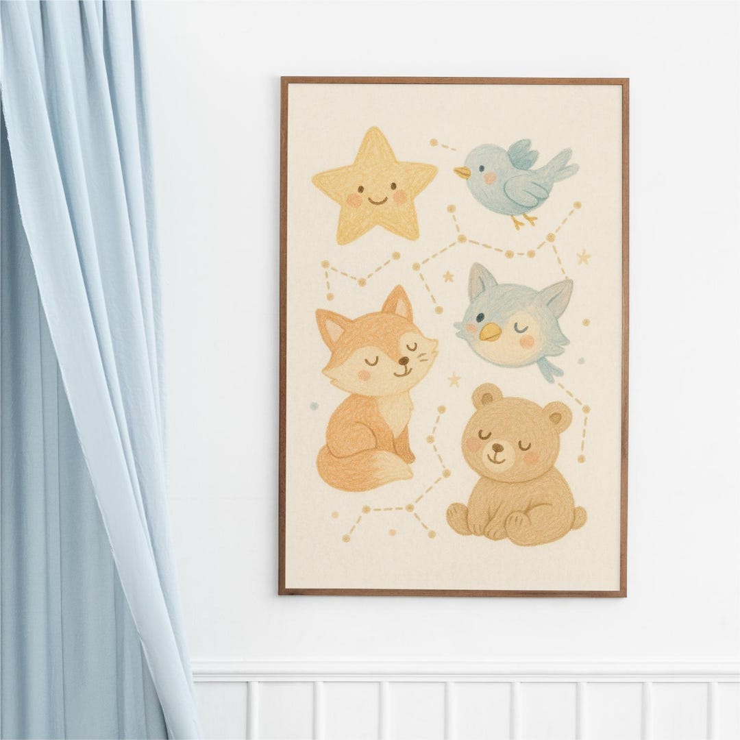 The Magic Constellations – Printable Kids Wall Art / Starry Sky Poster ...