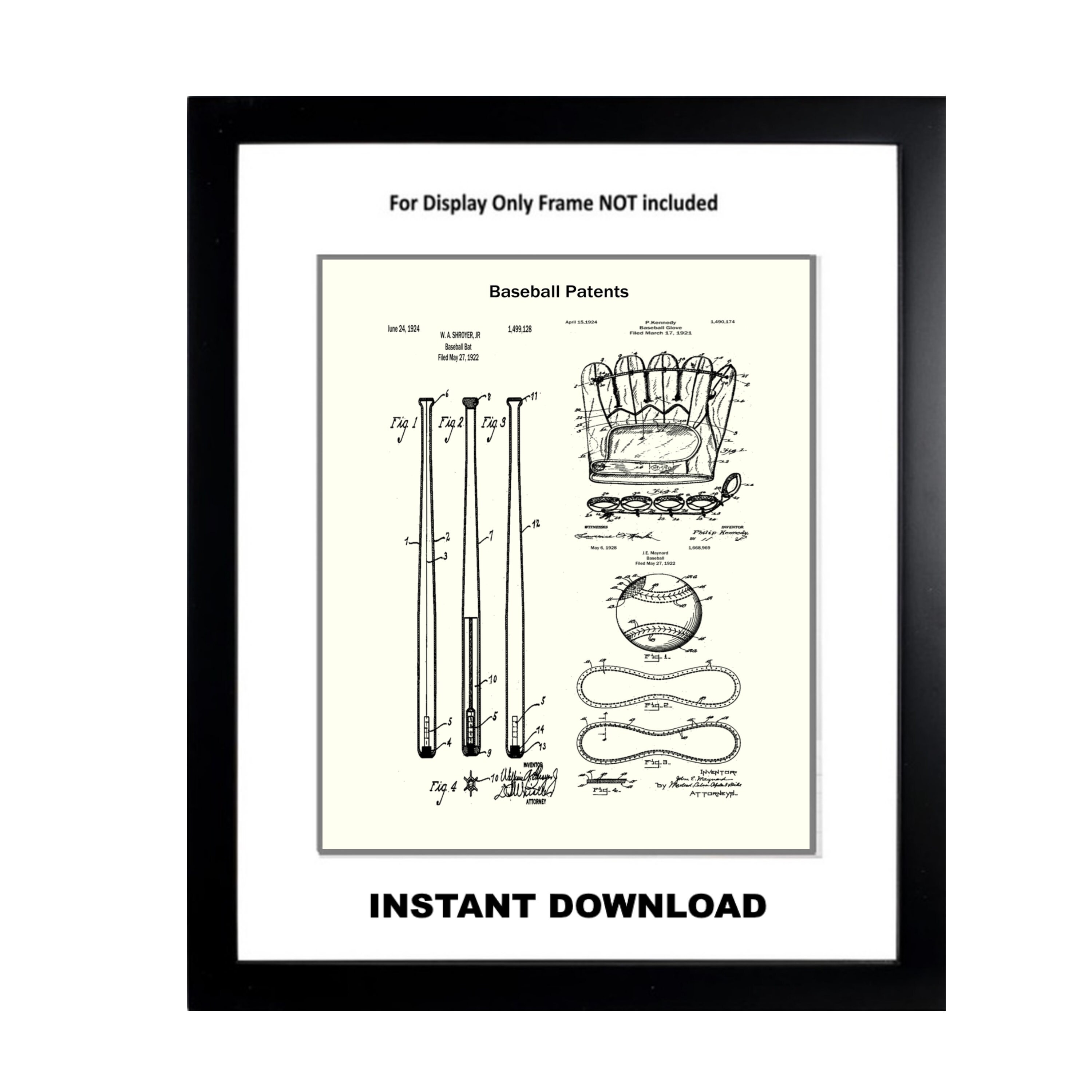 Sports Art Prints Printable Prints Set of 4 Posters Baseball Football ...