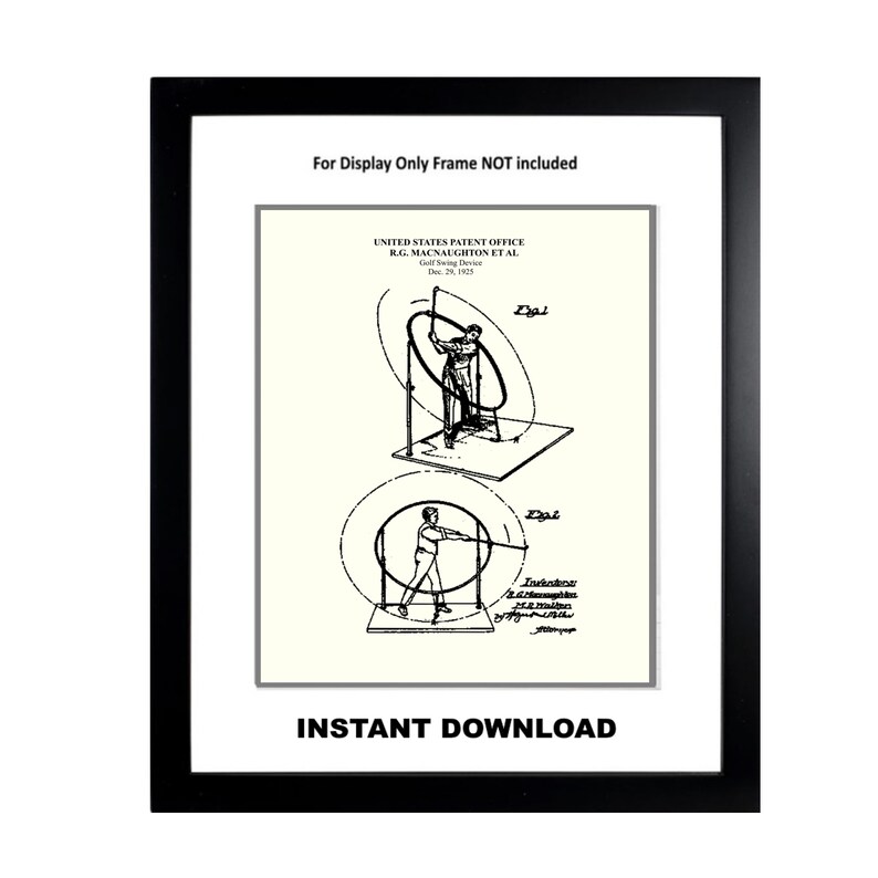 Set of 3 Vintage Sports Posters Patent Prints Golf Club Golf Ball Golf ...