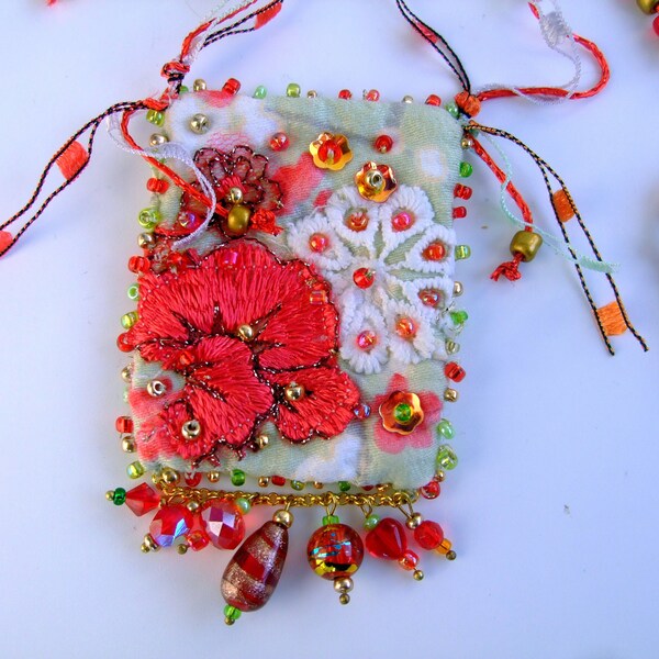 Fabric Amulet Necklace - Etsy