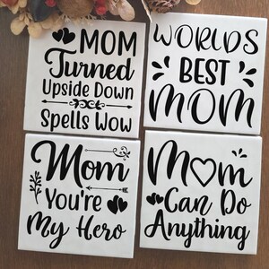 Mom Coaster | Ceramic Tile | Mother | Gift for Mom | Accent Decor ...