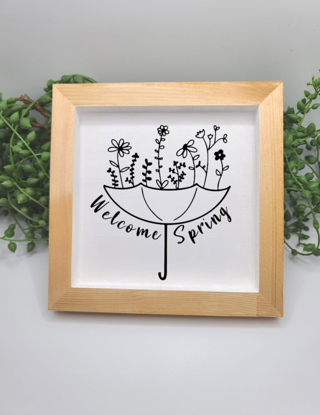 Welcome Spring | Small Wood Sign | Home Decor | Spring Sign | Small ...