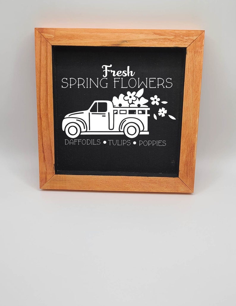 Fresh Spring Flowers Small Wood Sign Home Decor Spring - Etsy