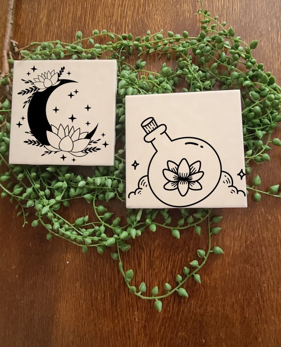 Mystical Magical Witchy Ceramic Tile Coaster Home - Etsy