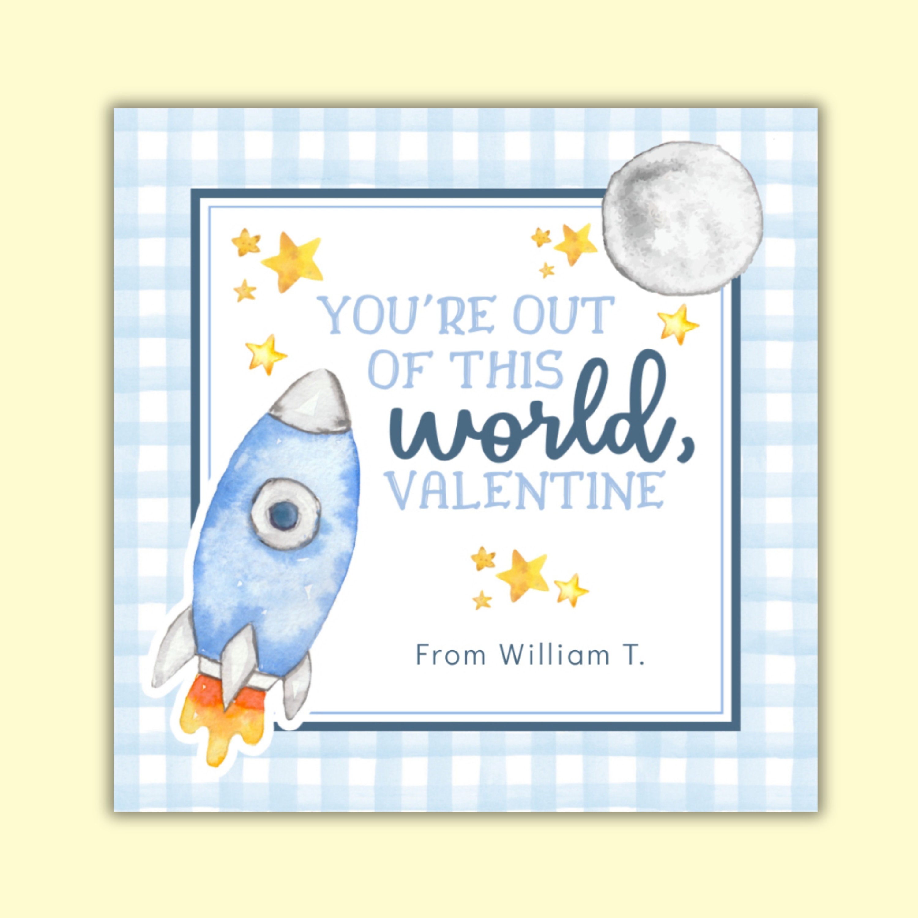 Out of This World Printable Valentine for Kids and Toddlers, Digital ...