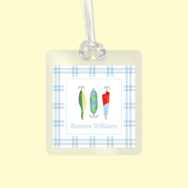 Fishing Name Tag - Etsy