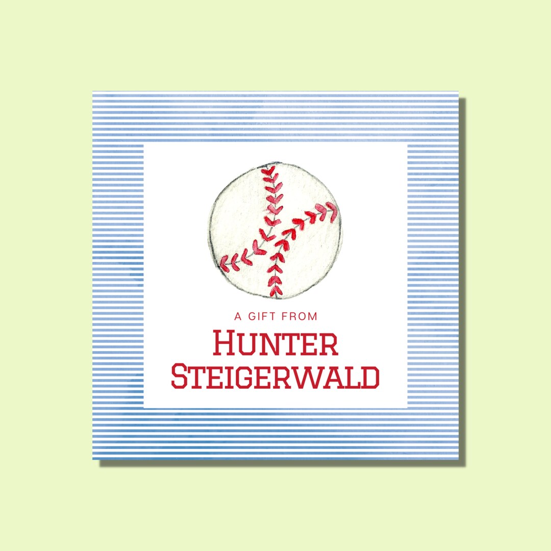 Personalized Baseball Calling Card for Kids Enlosure Card Custom ...