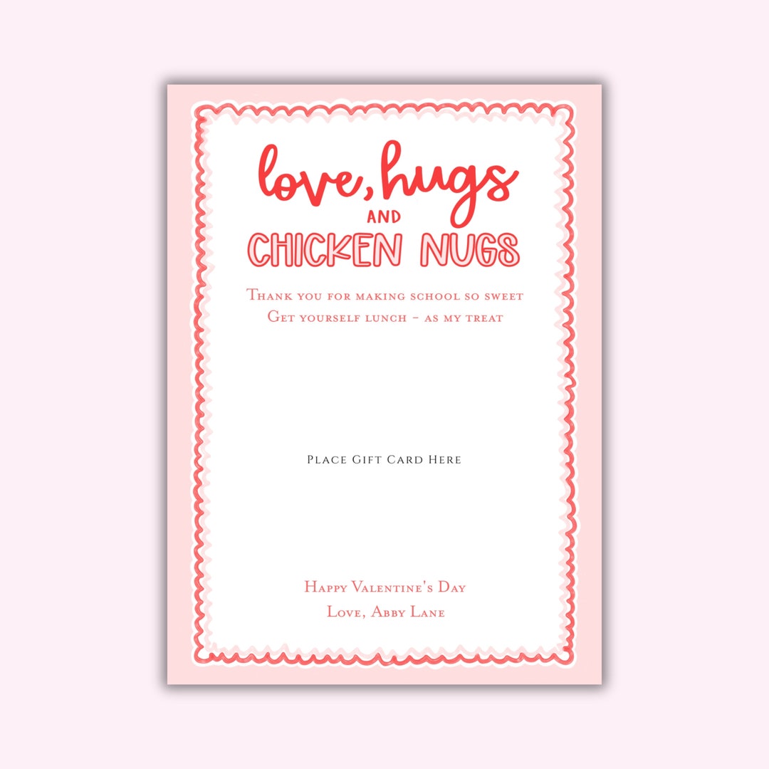 Printable Teacher Valentine Gift Card Holder, Valentine's Day Teacher ...