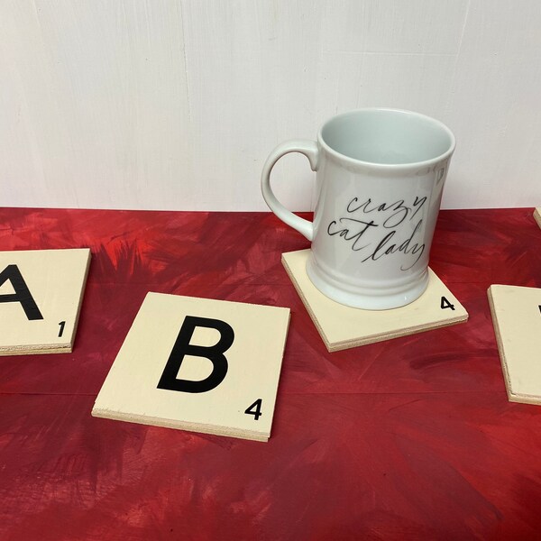 Scrabble Coasters - Etsy