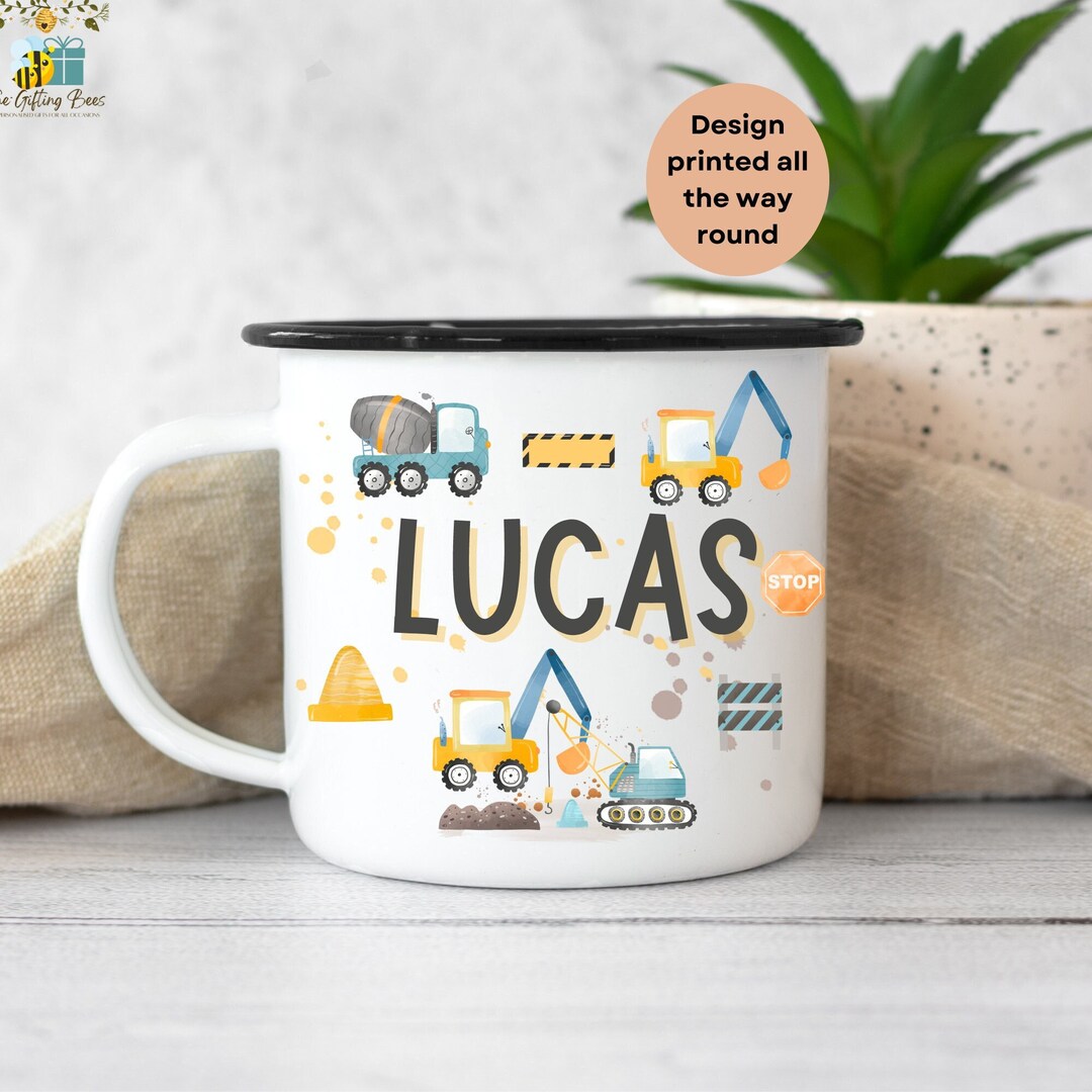 KIDS DIGGER PERSONAL Enamel Mug Boys Birthday Gift Idea - Etsy