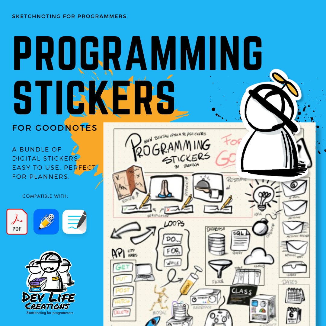 Goodnotes Stickers for Developers - Etsy