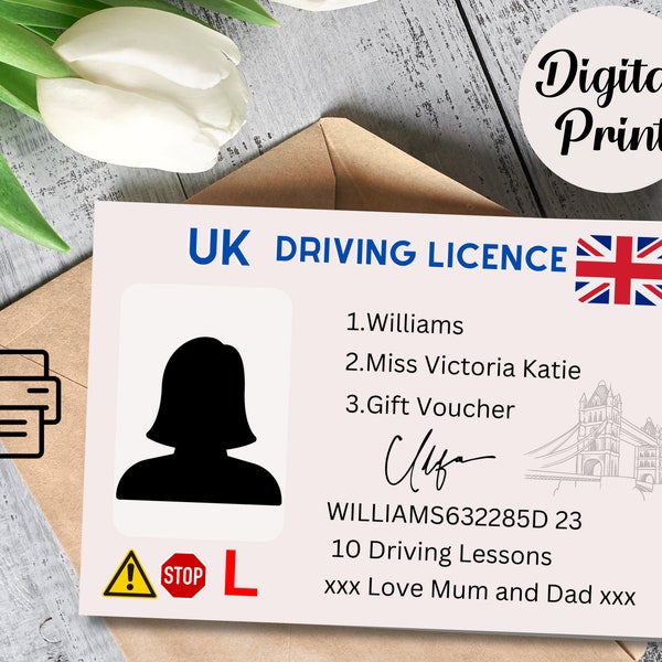 Driving Lesson Voucher Template - Etsy