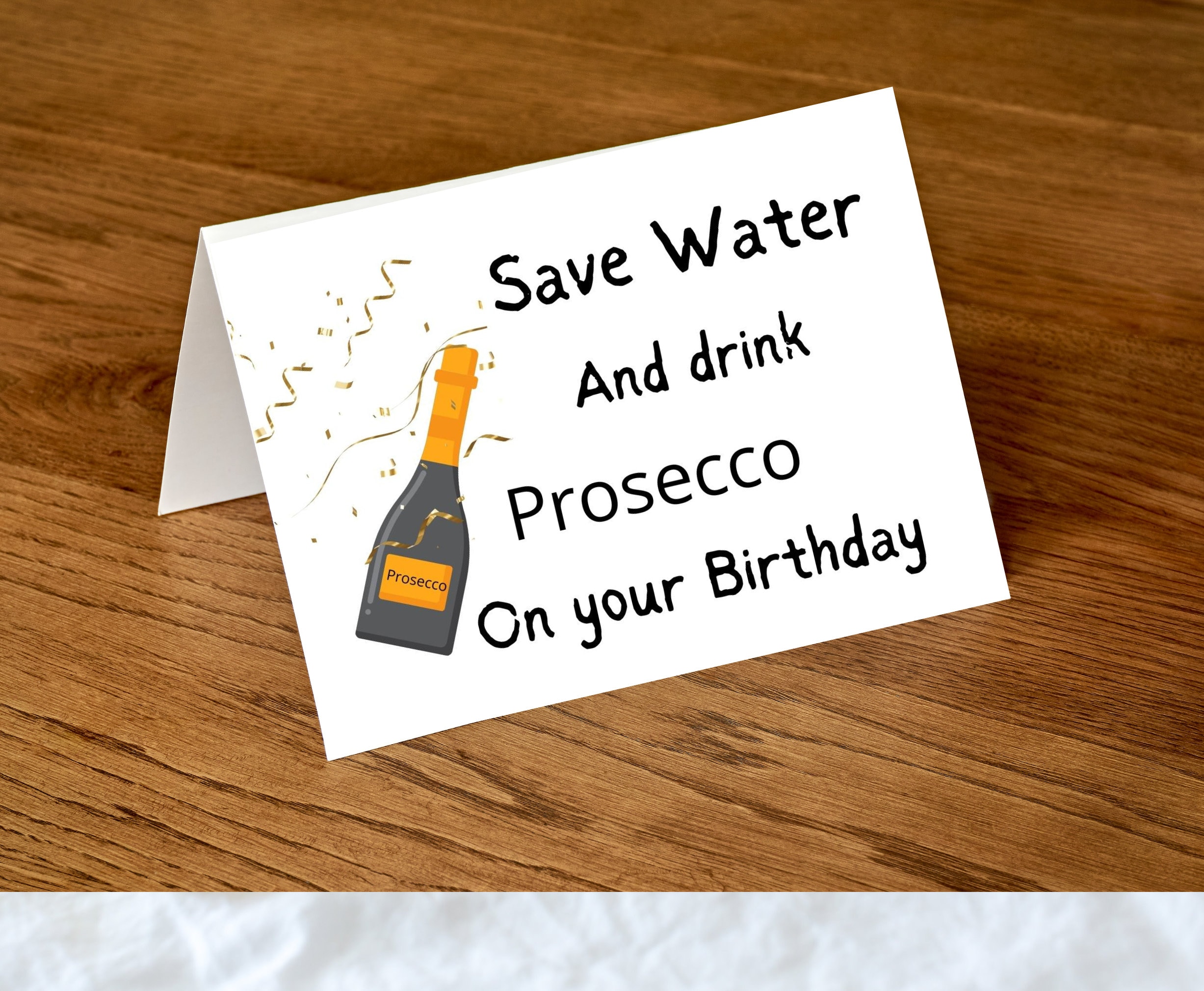 Prosecco Funny Birthday Card, Best Friend Birthday Card, Drinking Card ...