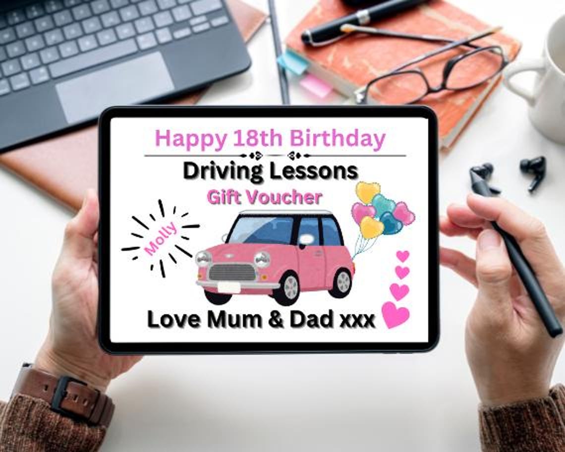 Editable Driving Lessons ,digital Print Gift ,gift Voucher for Driving ...