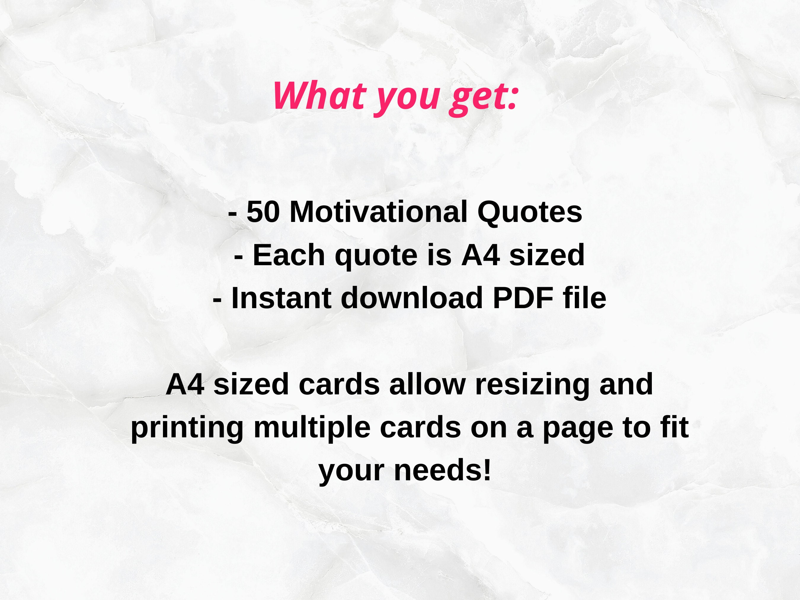 50 Printable Inspirational Quote Cards for Self-growth, Motivation and ...