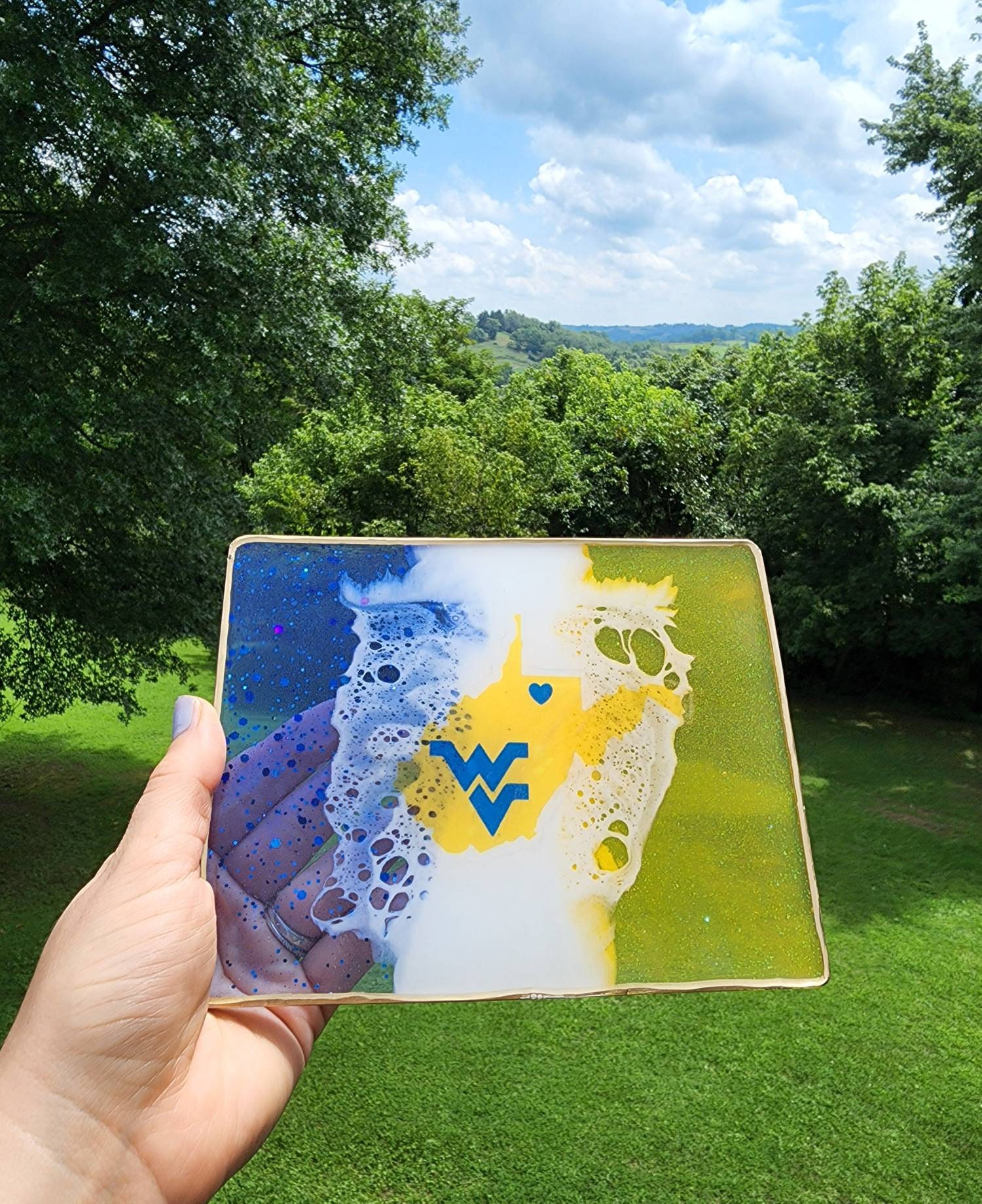 WEST VIRGINIA Table Top Decor / Cute Wv Plaque With Stand - Etsy