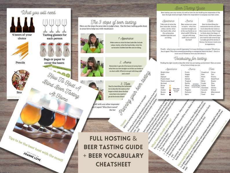 Blind Beer Tasting Kit Printable | Beer Tasting Party | Digital ...