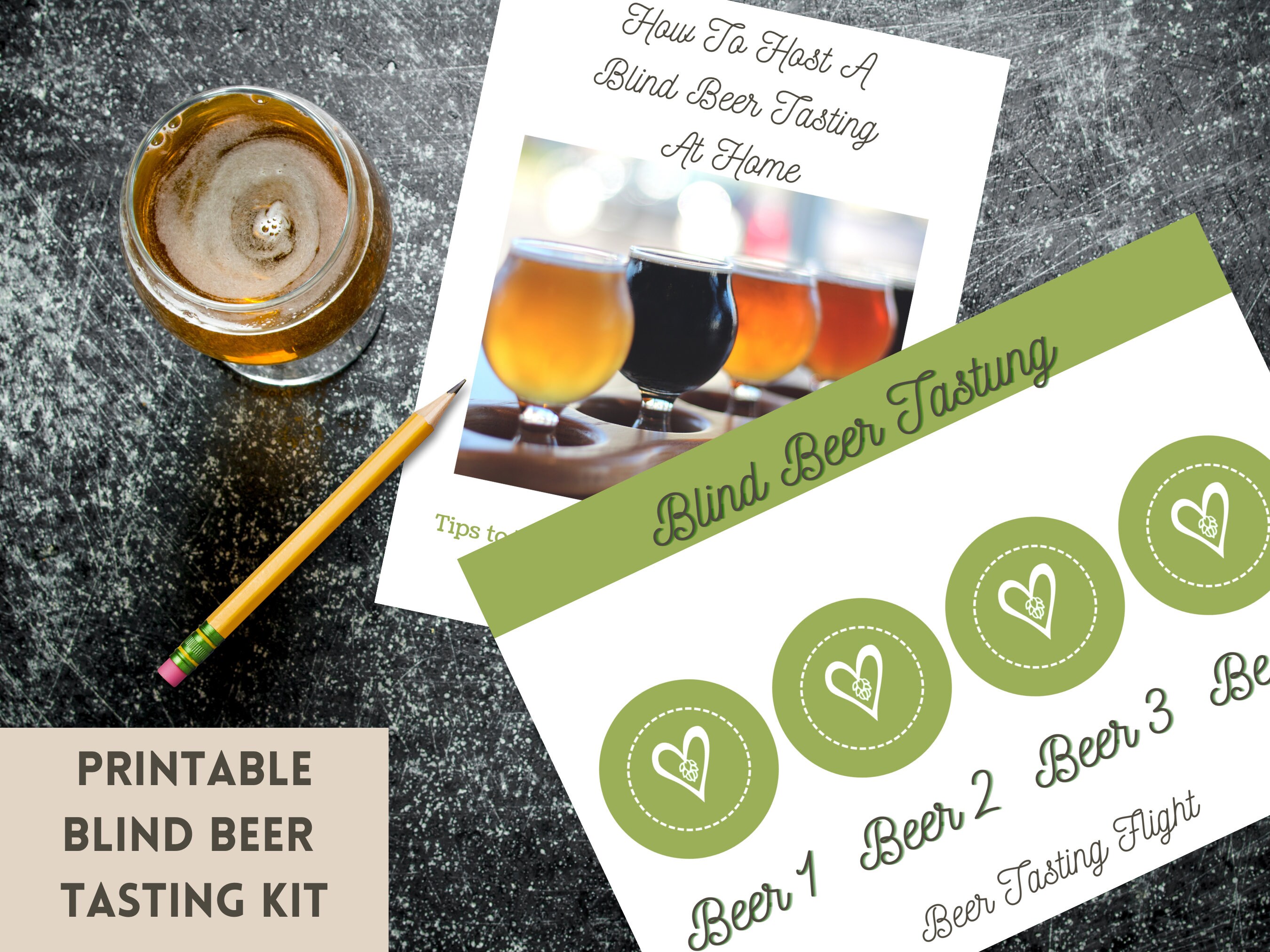 Blind Beer Tasting Kit Printable | Beer Tasting Party | Digital ...