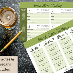 Blind Beer Tasting Kit Printable | Beer Tasting Party | Digital ...