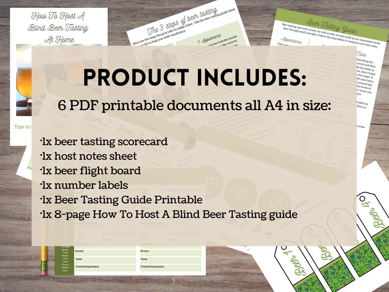 Blind Beer Tasting Kit Printable | Beer Tasting Party | Digital ...