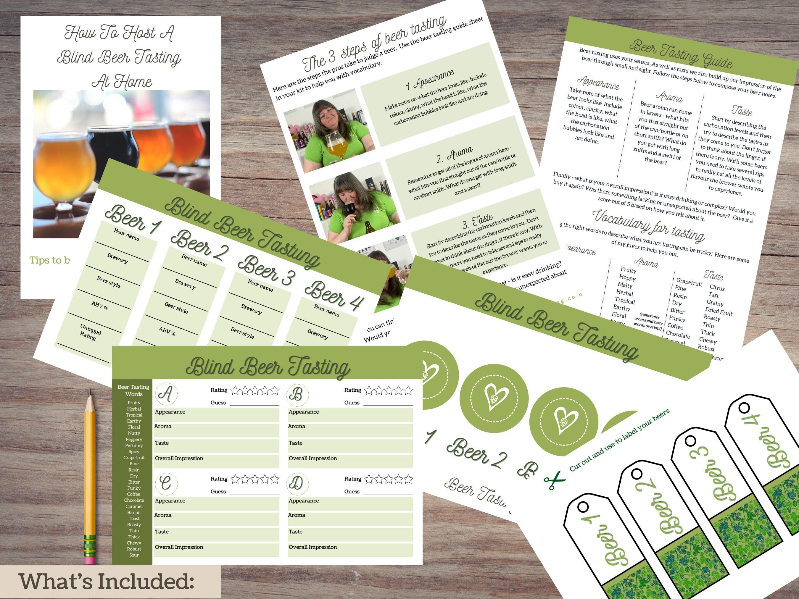 Blind Beer Tasting Kit Printable | Beer Tasting Party | Digital ...
