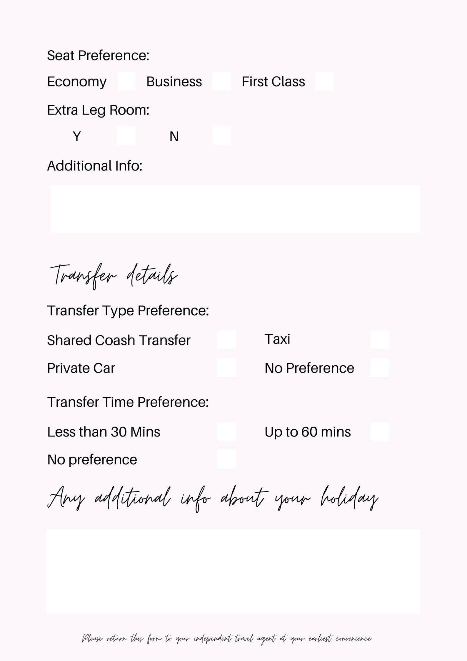 Travel Agent Customer Information Form | Travel Business Tool | 3 Page ...