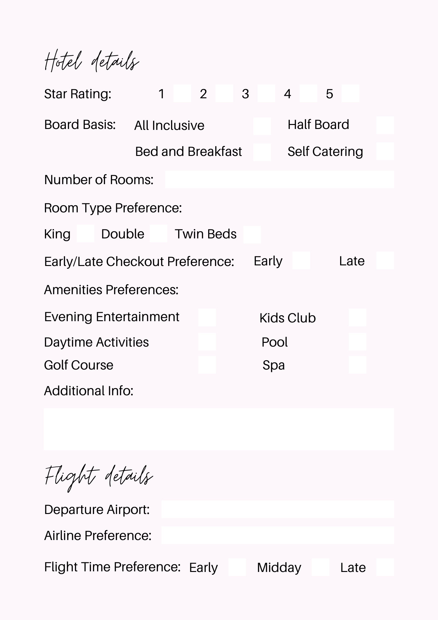 Travel Agent Customer Information Form | Travel Business Tool | 3 Page ...