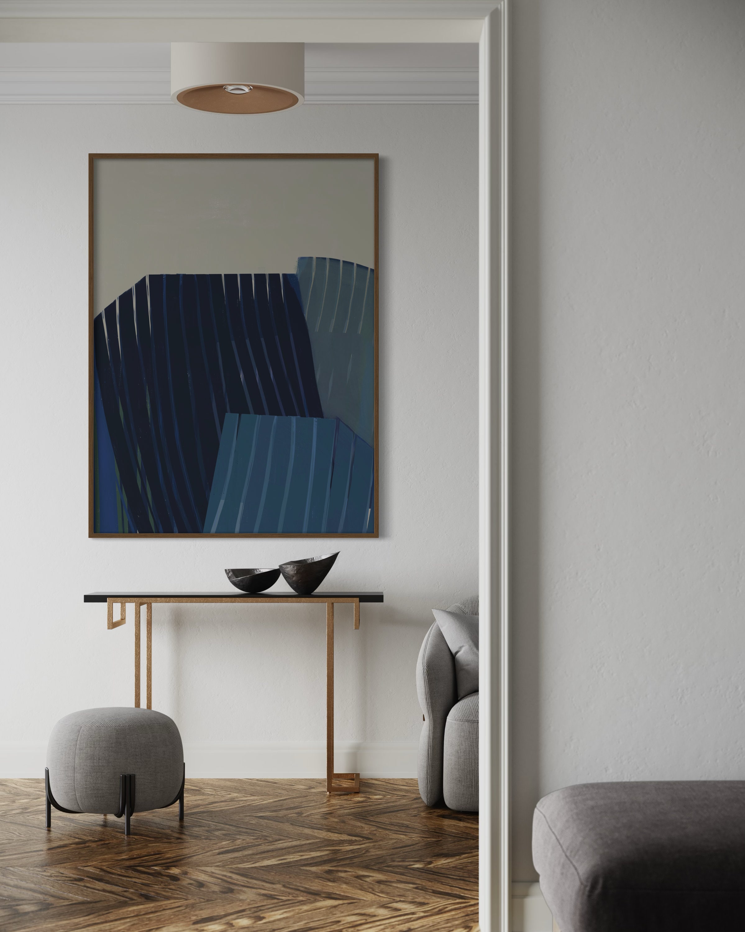 Abstract Azure Artwork, Instant Download Print, Abstract Blue Hues ...