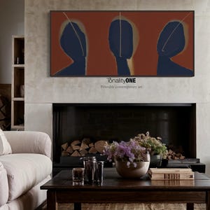 Large Abstract People Art, People Art Prints, Large Abstract Wall Art ...