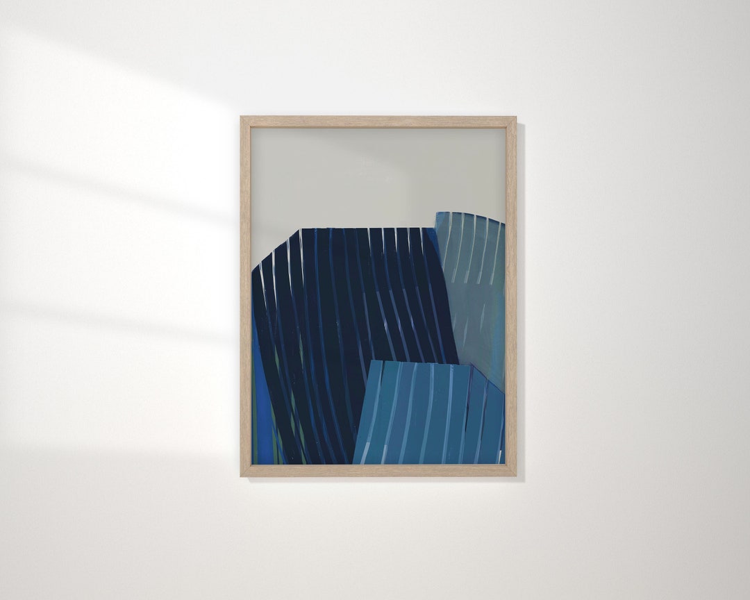 Abstract Azure Artwork, Instant Download Print, Abstract Blue Hues ...