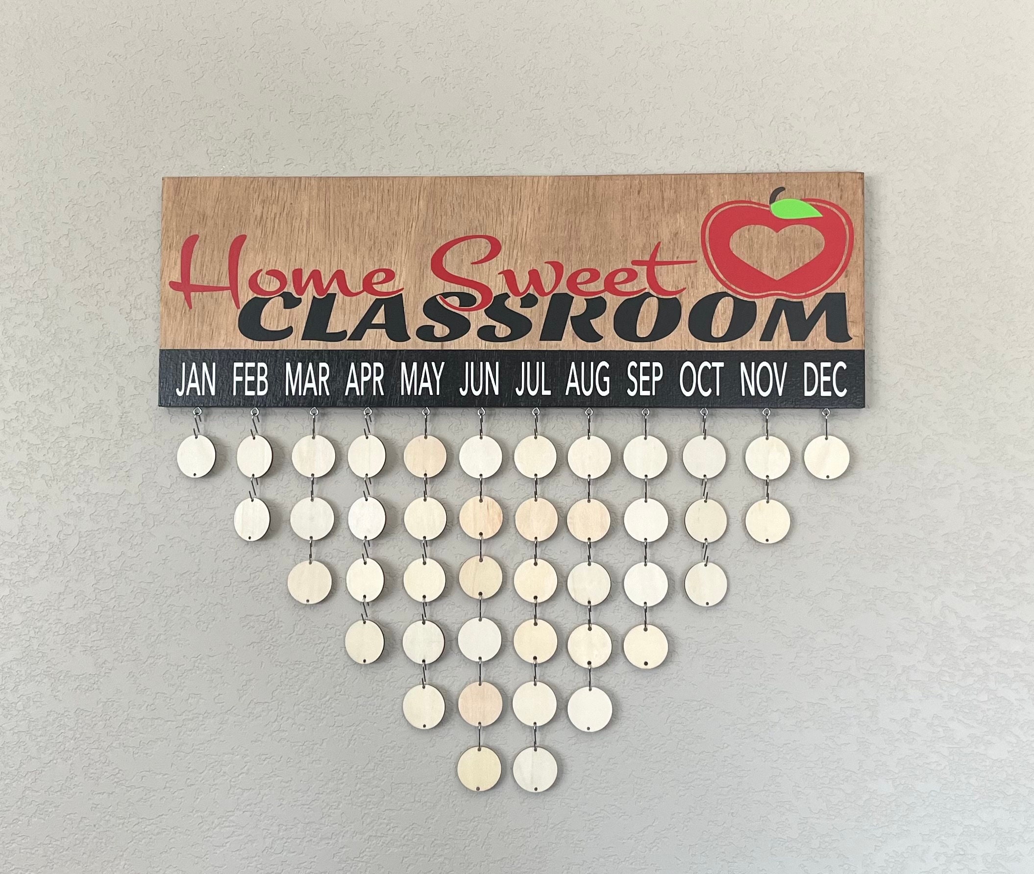Classroom Birthday Sign, Celebrate, Birthday Calendar Wall Hanging ...