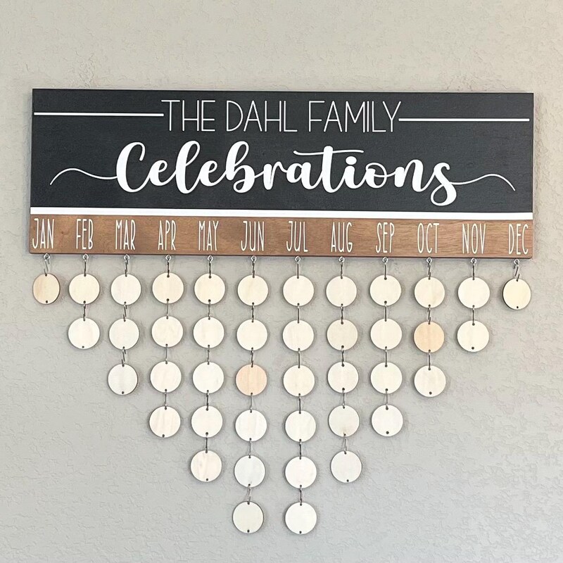 Family Birthday Calendar Wall Hanging - Etsy