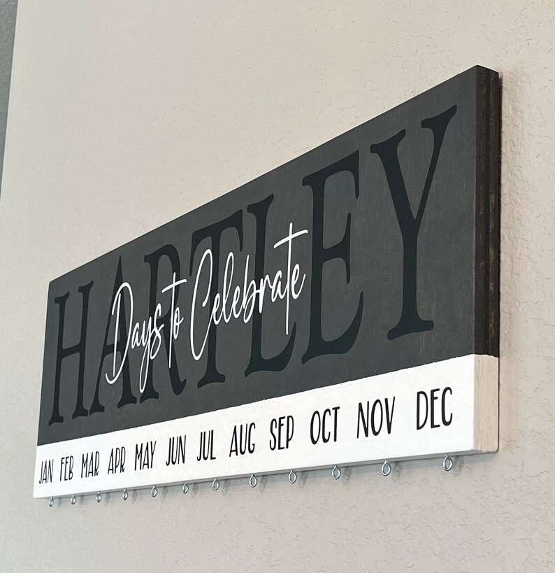 Family Birthday Sign Personalized Birthday Calendar Sign - Etsy