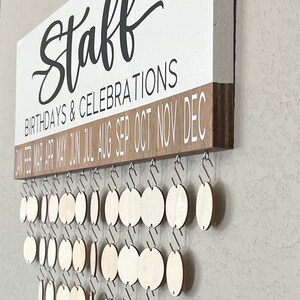 Handmade Staff Birthday Calendar: Wood Wall Hanging, Employee Gift - Etsy