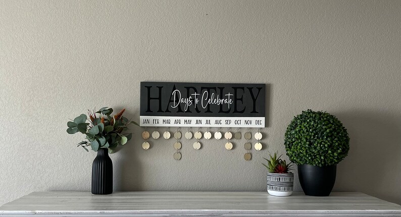 Family Birthday Sign Personalized Birthday Calendar Sign - Etsy