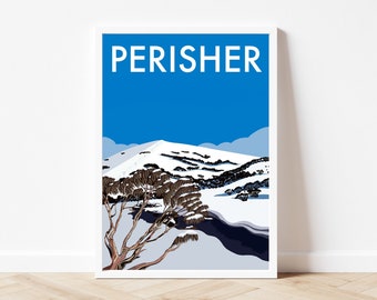Perisher Australia Ski Resort Map 16x20, Perisher Australia Printable ...