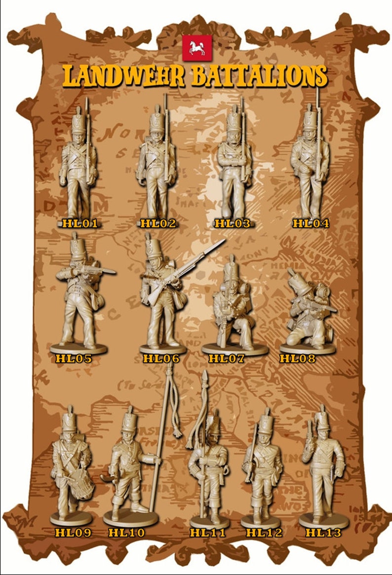 Hanoverian Infantry 3D Printed Model Figures - Napoleonic Era - Etsy