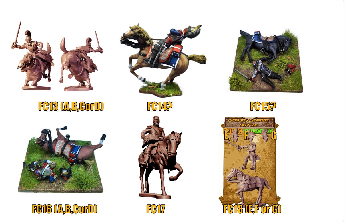 French Carabiners Cavalry 3D Printed Model Figures - Napoleonic Era - Etsy