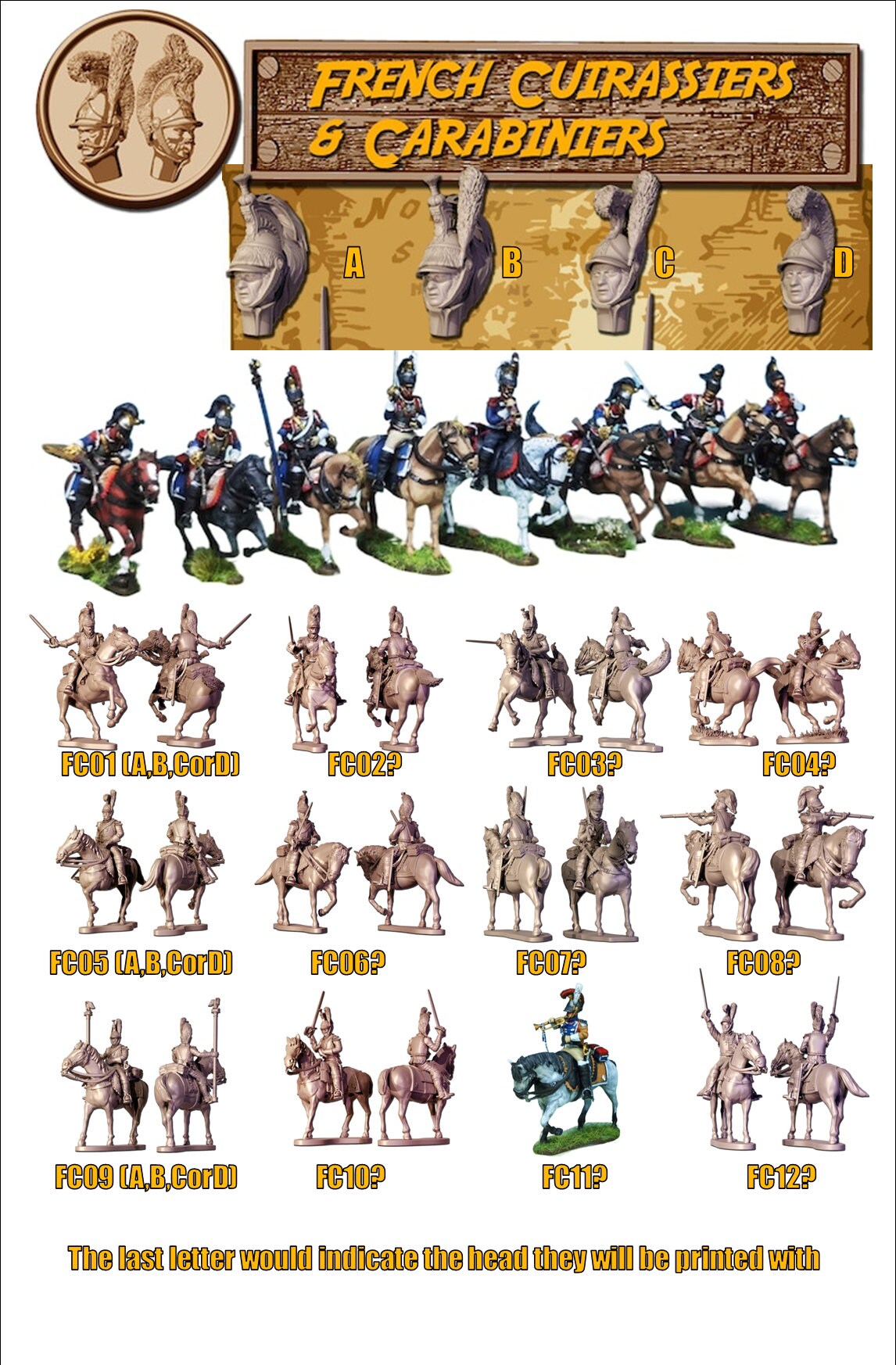 French Carabiners Cavalry 3D Printed Model Figures - Napoleonic Era - Etsy