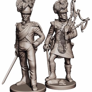 Highlander Infantry 3D Printed Model Figures - Napoleonic Era - Etsy UK