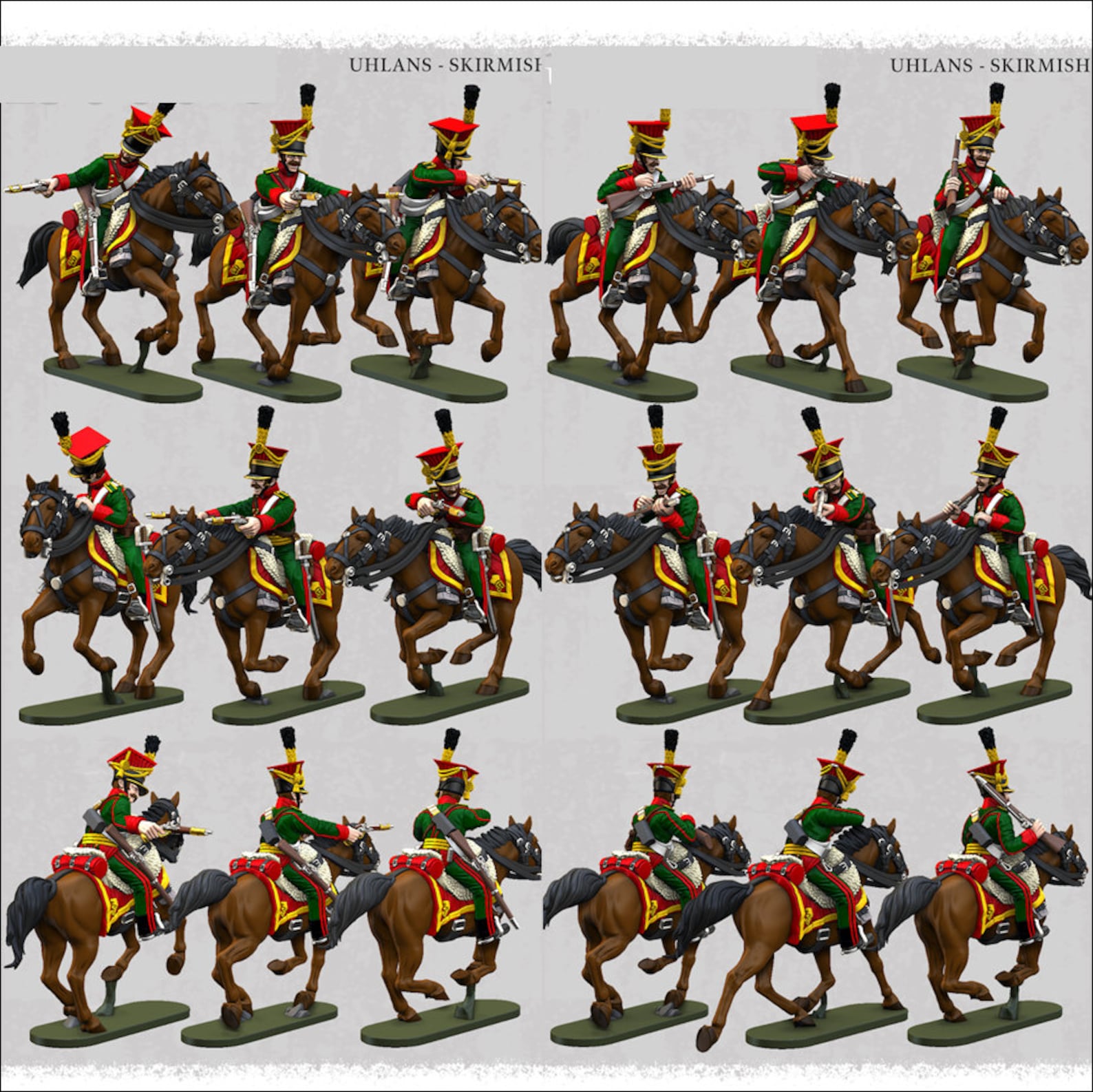 Austrian Uhlan Cavalry 3D Printed Model Figures - Napoleonic Era - Etsy