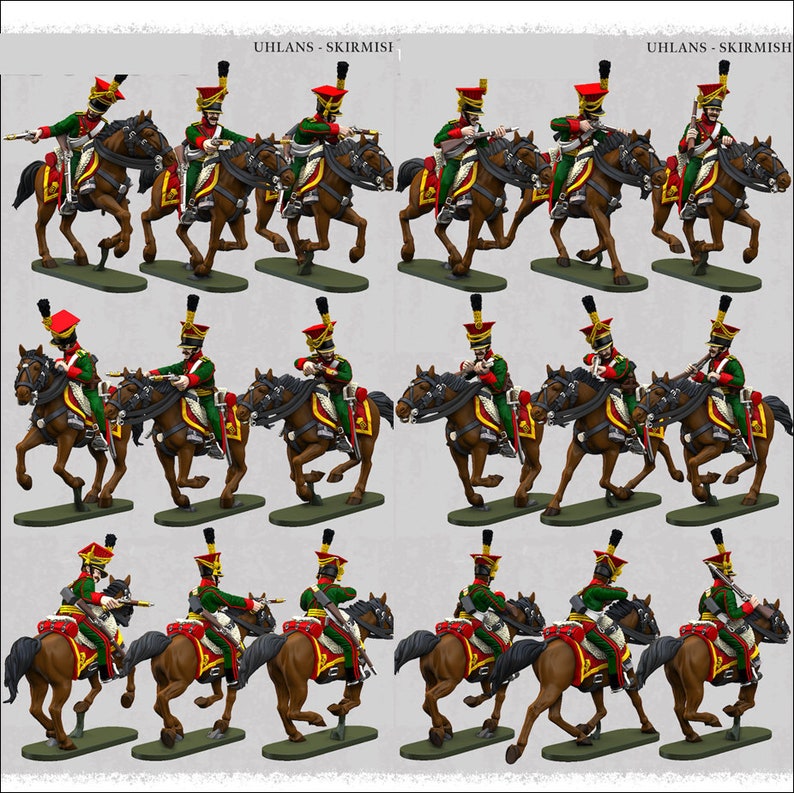 Austrian Uhlan Cavalry 3D Printed Model Figures - Napoleonic Era - Etsy