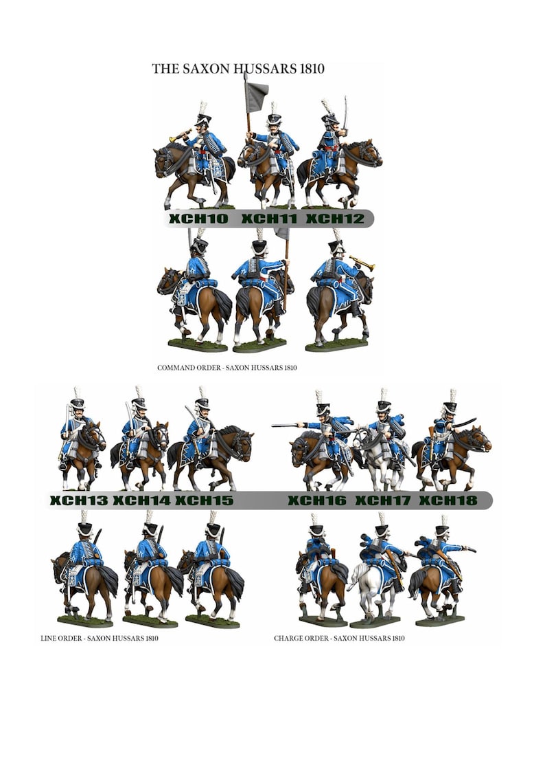 Saxon Cavalry Unpainted 3D Printed Model Figures - Napoleonic Era - Etsy