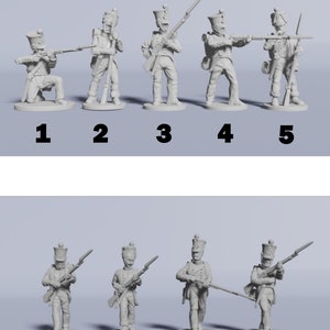 French Line Infantry 3D Printed Model Figures - Napoleonic Era - Etsy ...