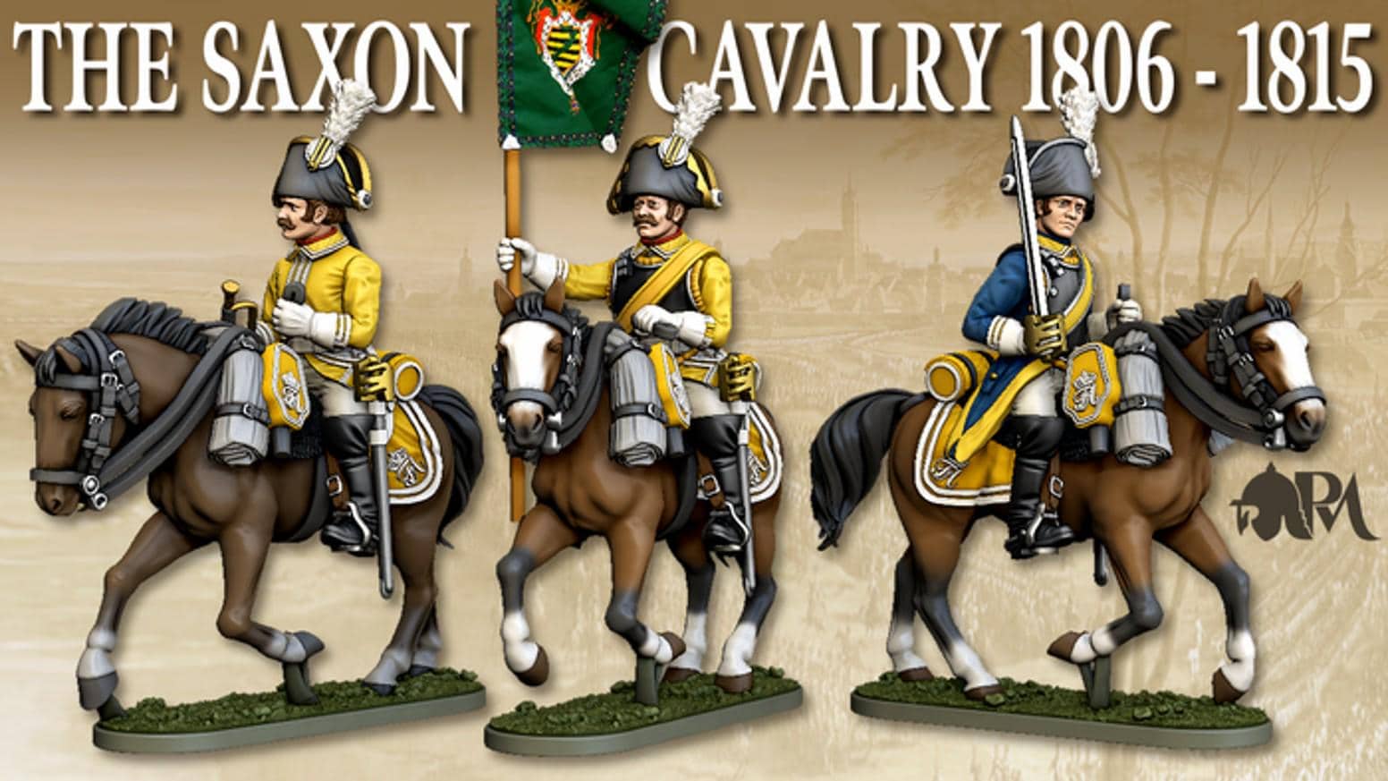 Saxon Cavalry Unpainted 3D Printed Model Figures - Napoleonic Era ...