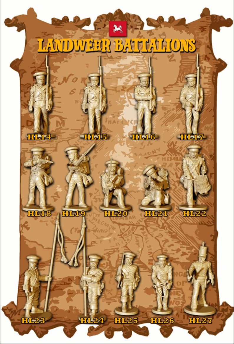 Hanoverian Infantry 3D Printed Model Figures - Napoleonic Era - Etsy