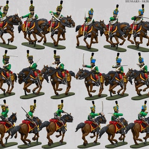 Austrian Hussar Cavalry 3D Printed Model Figures - Napoleonic Era - Etsy